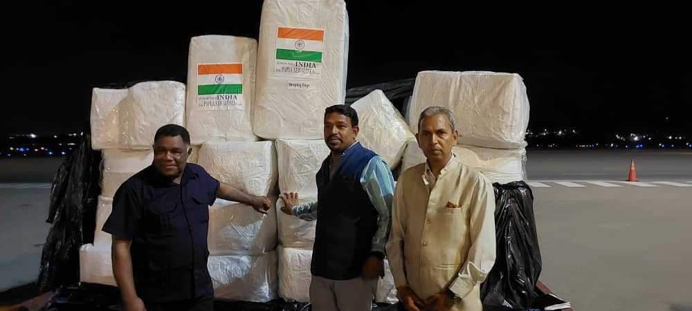 INDIA FLIES IN RELIEF SUPPLIES FOR MT ULAWUN COMMUNITIES