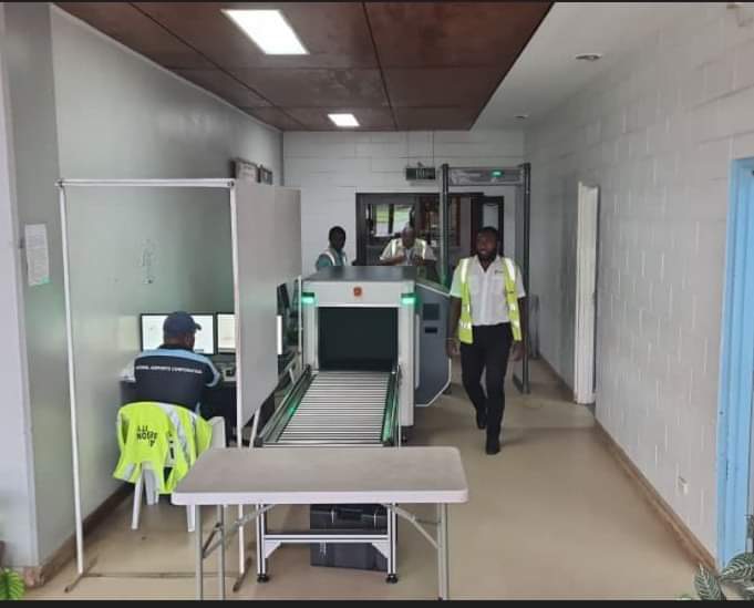NEW SECURITY SCREENING MACHINES AT TOKUA AIRPORT